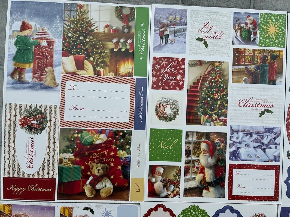 Papermania Christmas Tidings Christmas die cut decoupage A4 sheets x10 ...