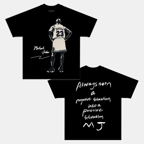 Michael Jordan Back Pose Basketball Graphic Design His Airness Vintage ...