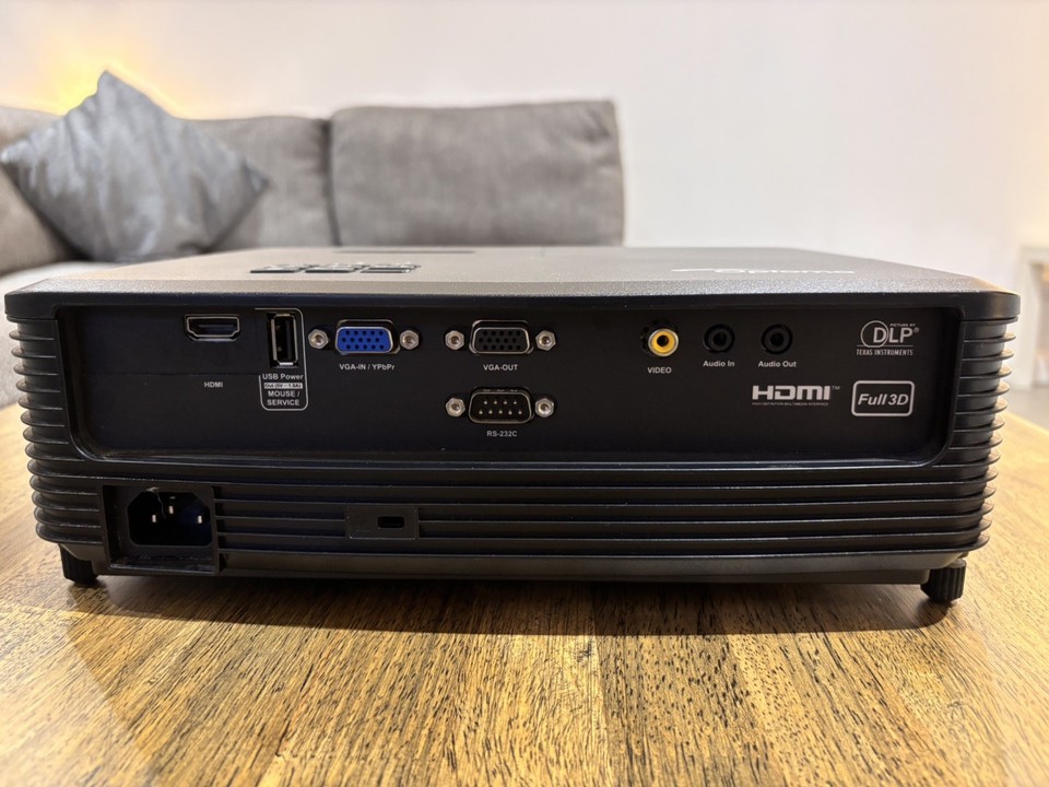 Optoma DS349 3,300 Lumens Home Cinema Projector HDMI VGA Port Used Mini ...