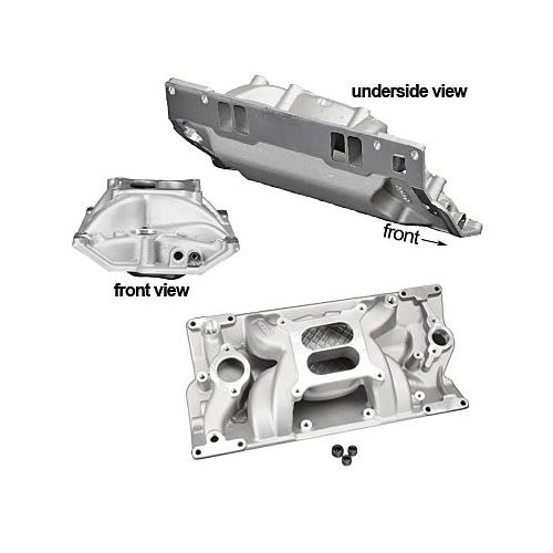 Summit Racing Stage 3 Intake Manifold Chevy SBC 283 327 350 Fits Vortec ...