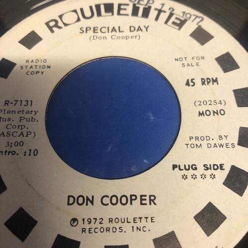 Don Cooper – Special Day - 7" VINYL 45 RPM | eBay