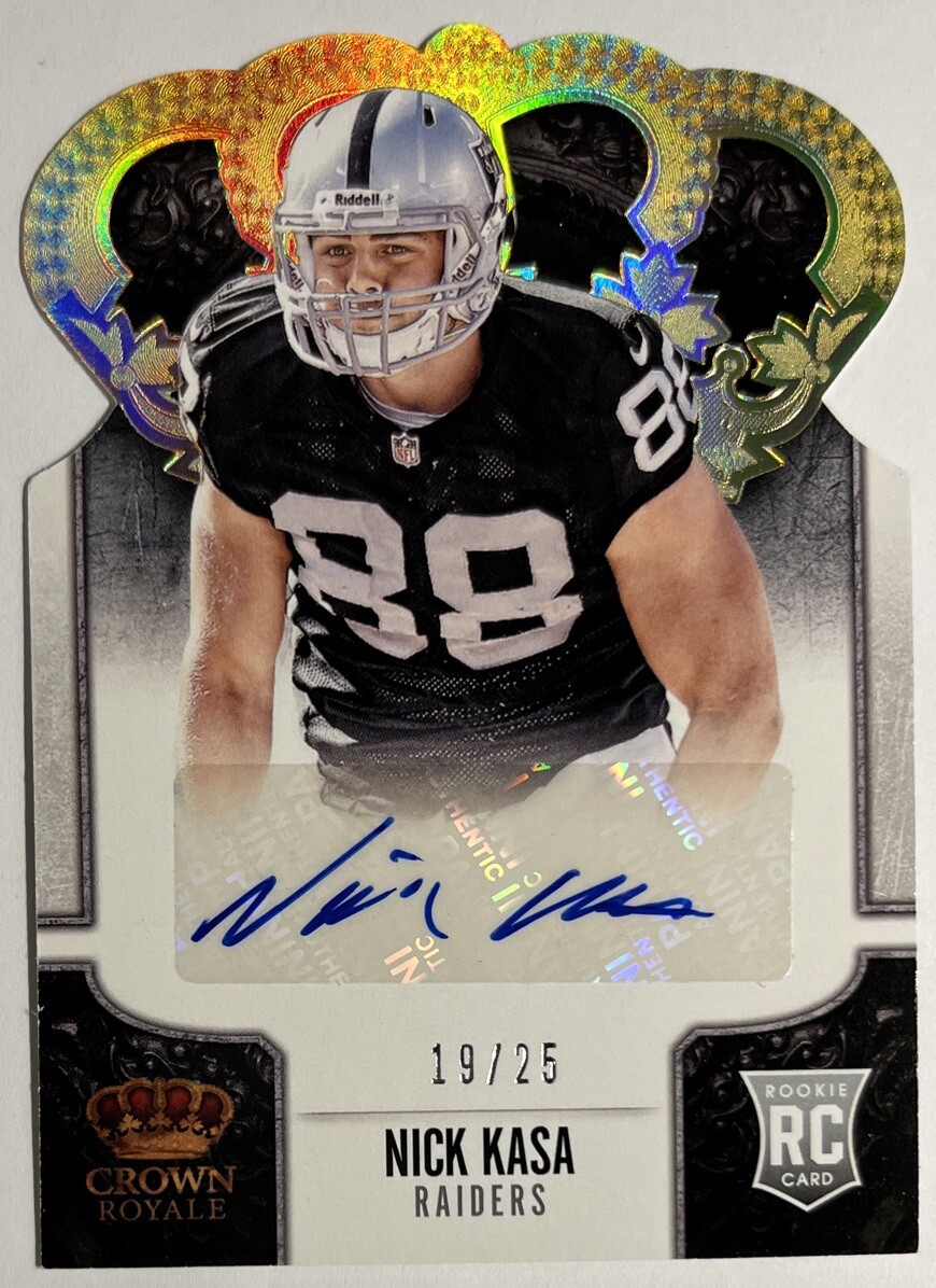 2013 Crown Royale Rookie Signatures Bronze #176 Nick Kasa 1/1 Raiders ...
