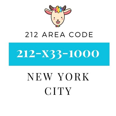 212 Area Code Phone Number - Rare Vanity Number [X33-1000] -New York ...