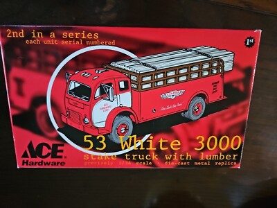 1997 First Gear Ace Hardware 1:34 ‘53 White 3000 Stake Truck w/Lumber ...