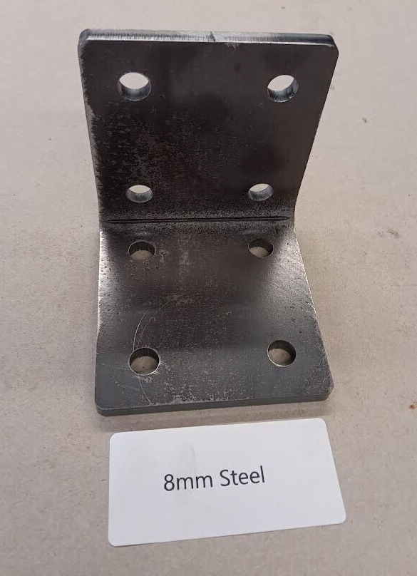 ANGLE BRACKETS 100 X 100 X 100MM Wide 8MM THICK Steel bolt On Angle ...