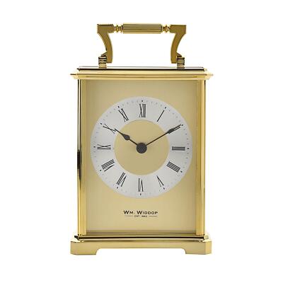 Traditional Carriage Clock William Widdop Gold Colour Metal Gilt Quartz ...