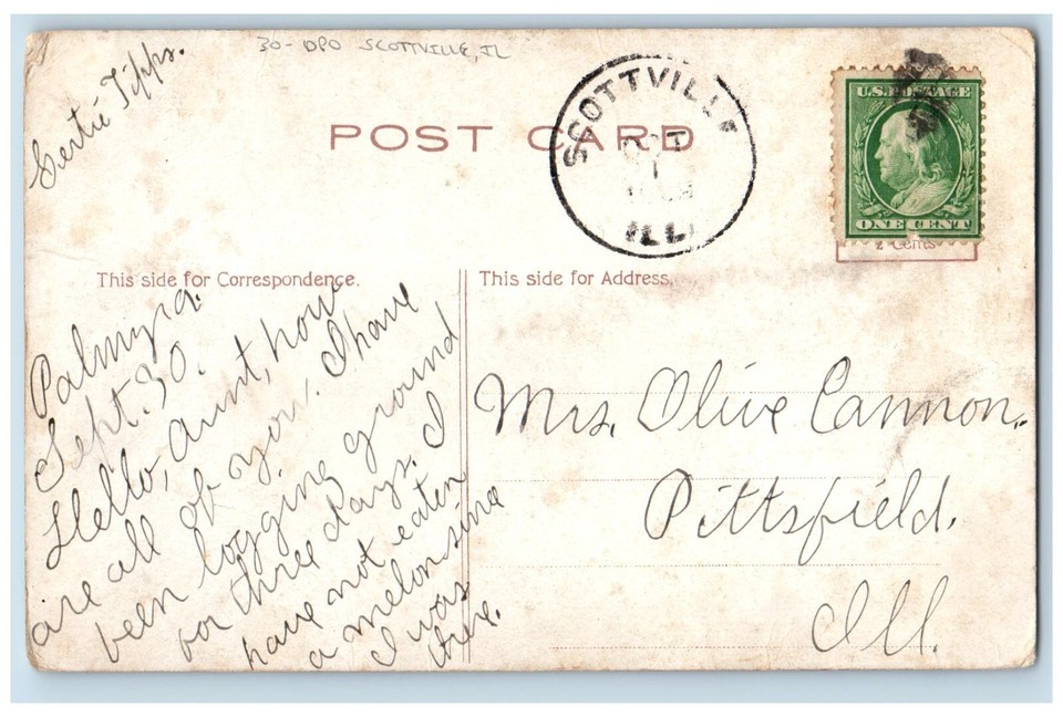 DPO Scottville IL Postcard Washington Elm Cambridge Massachusetts MA ...