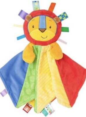 Taggies Monkey Plush Yellow, Green, Blue Baby Security Blanket Lovey ...