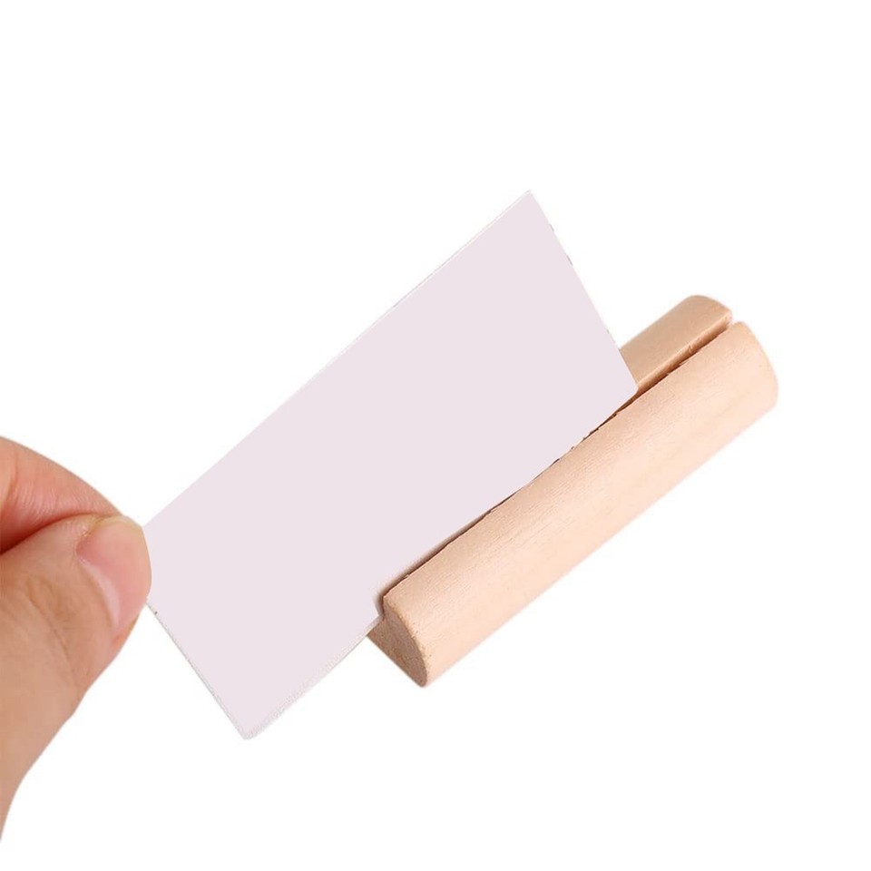 20PCS Wood Place Card Holders Wooden Table Number Stands Wedding ...