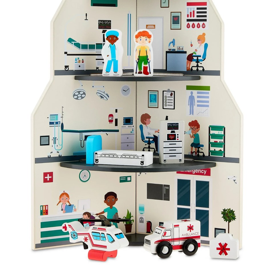 Spark.Create.Imagine. Emergency Wooden Play Set, 18 Pieces | eBay