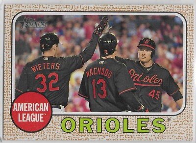 2017 Topps Heritage #216 Manny Machado Baltimore Orioles Team | eBay