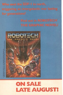 1986 ROBOTECH Comico Graphic Novel Promo PRINT AD WALL ART ...
