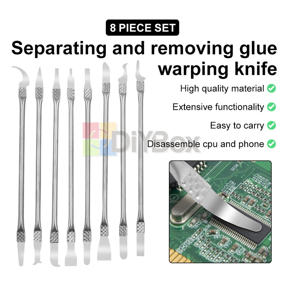 8 in 1 IC Chip Repair Thin Blade CPU Remover BGA Maintenance Knife Tool ...