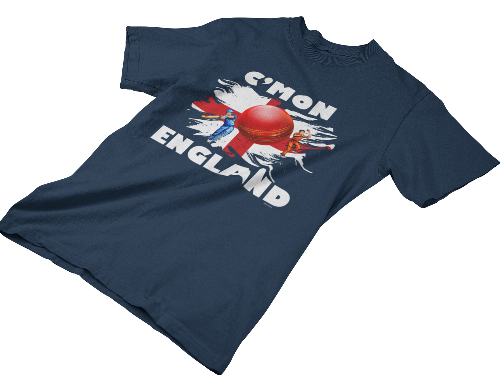 Cmon ENGLAND Cricket T-Shirt Eco Mens Womens Kids Jersey Kit Top Flag ...