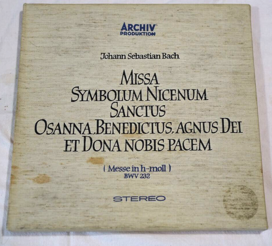 Bach - Missa Symbolum Nicenum / Richter / Stader / Archiv 1961 STEREO ...