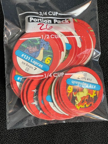 VTG MB Pokemon Master Trainer Game 26 Red Chips Accessories - All ...
