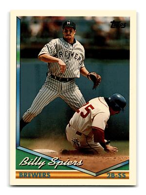 Billy Spiers 1994 Topps #73b Milwaukee Brewers Mint to Gem | eBay