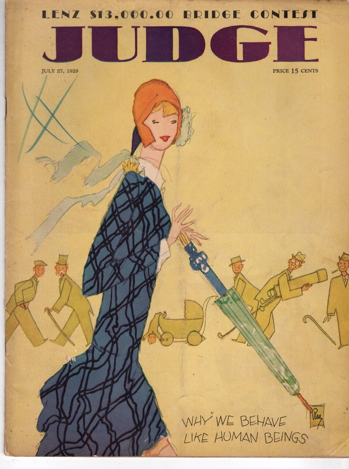 Vintage Judge Magazine July 27, 1929 ~ Why We Behave Like Human Beings ...