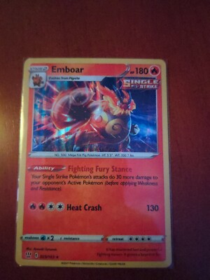 Pokémon TCG Emboar Sword & Shield - Battle Styles 025/163 Holo Holo ...