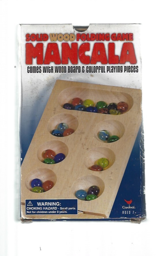 Cardinal Solid Wood Folding MANCALA Marble Game Excellent Condition in ...
