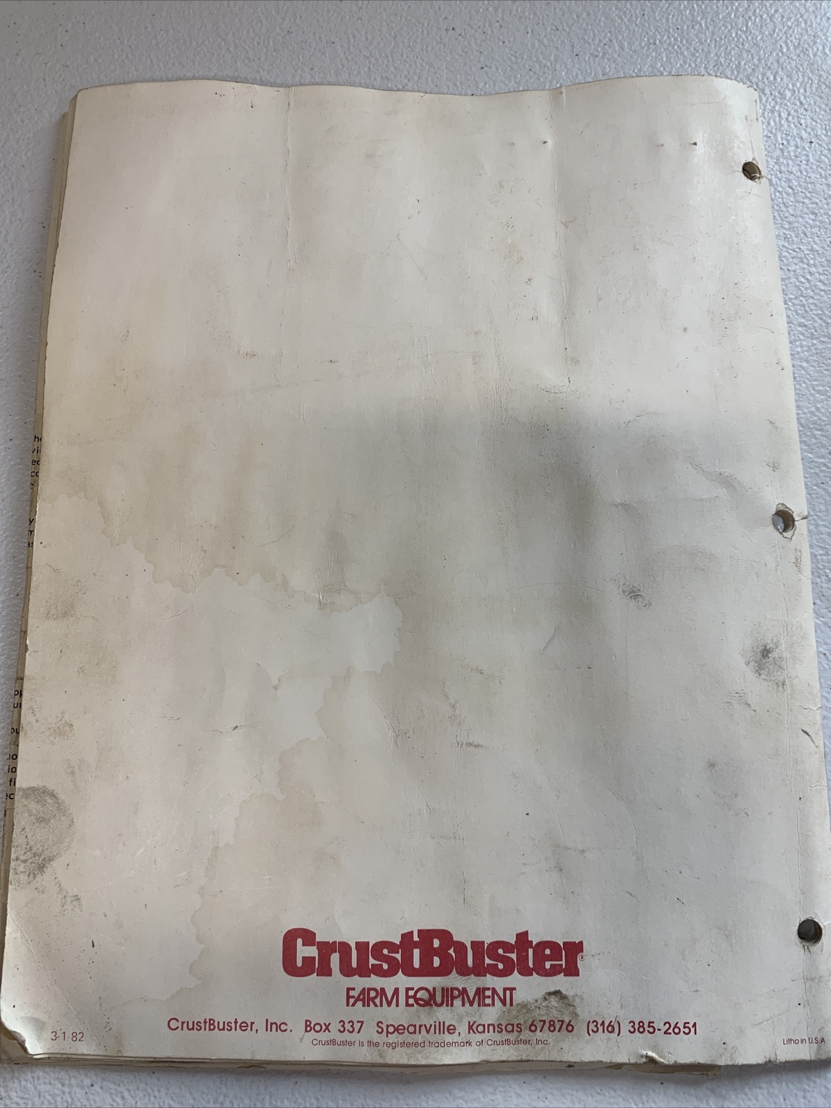 Crustbuster Exacta-Depth Drill Owners Manual | eBay