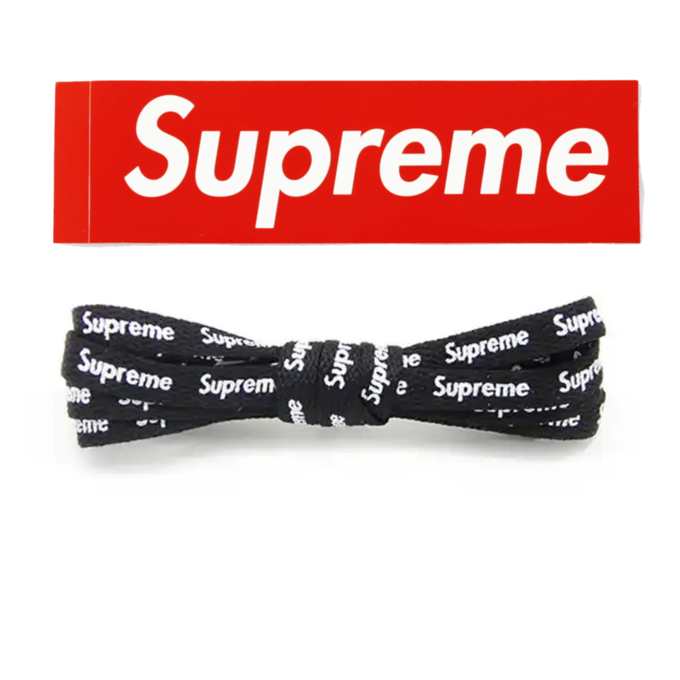 AF1 Lace Locks+ Supreme Shoe Laces BLACK, RED, WHITE | eBay