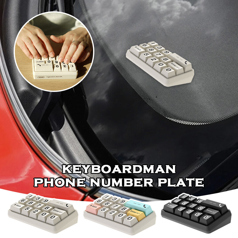 Car Temporary Parking Number Plate Mechanical Keyboard Shape Stop Phone ...