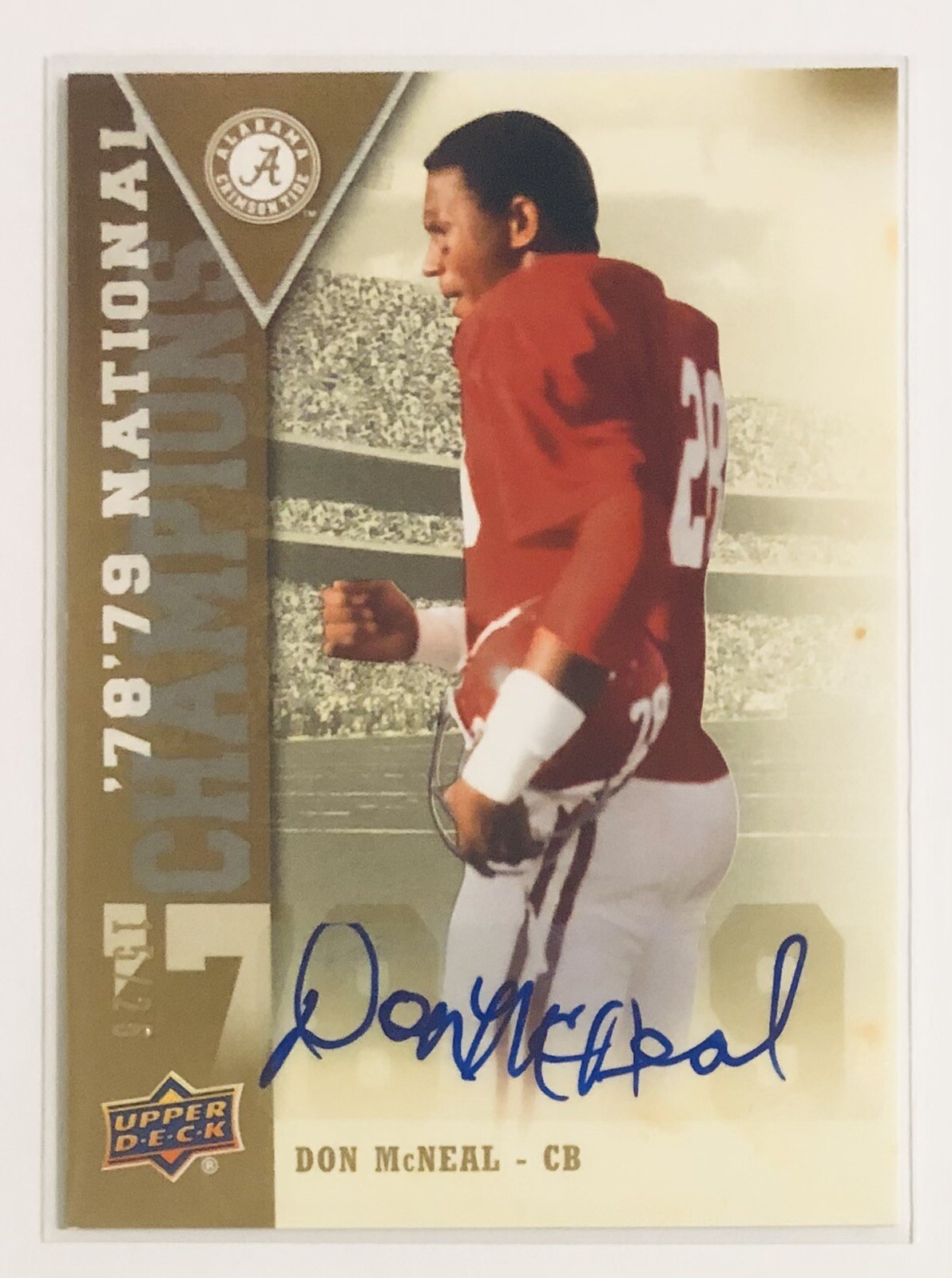 Don McNeal 2012 Upper Deck Alabama National Champions Auto 15/25 ...