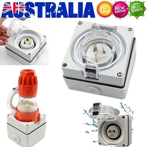 15 Amp Caravan Power Inlet IP66 Waterproof 250V Inlet for Motor home ...