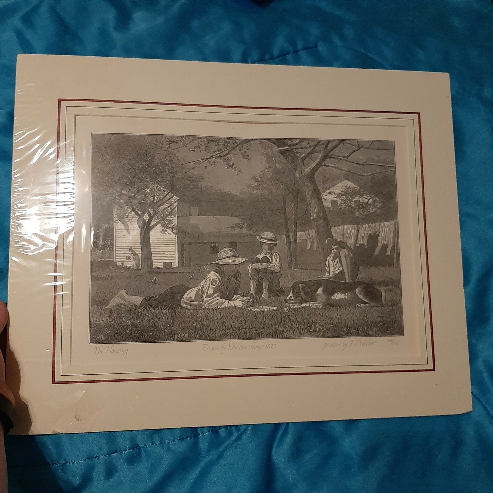 Winslow Homer "The Nooning"1873 Rare Antique Art Print,Matted | eBay