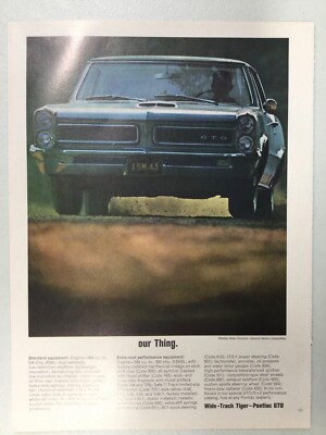GTOADV19 Advertisement 1965 Pontiac GTO Dec 1964 #2 | eBay