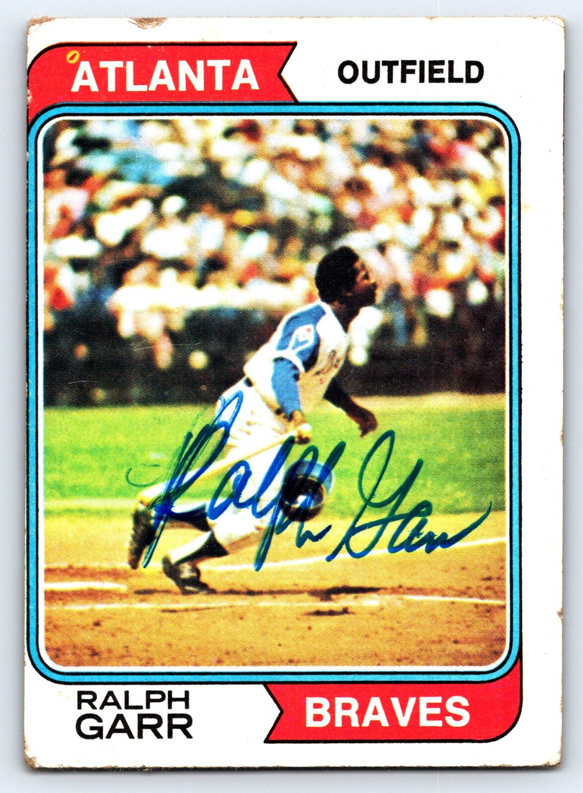 1974 Topps Ralph Garr #570 Autograph / Signed in person Atlanta Braves ...