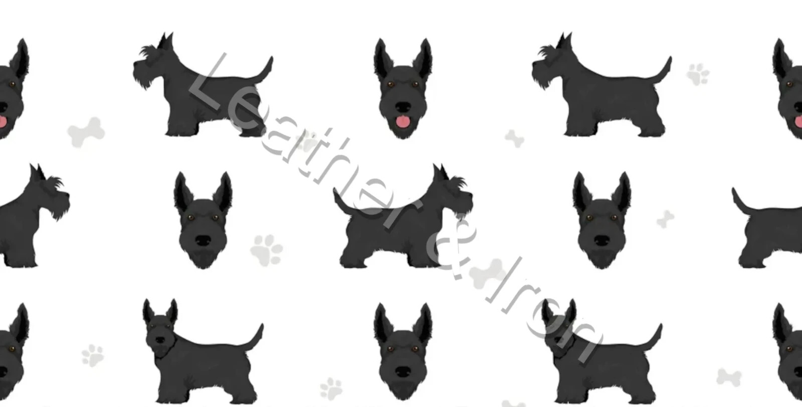 New Scottish Terrier Black Dog Pattern Vinyl Checkbook Cover | eBay