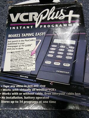 Gemstar VCR& Cable Instant Programmer Remote Model VIP-18 Brand New In ...