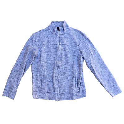 CLUB MONACO Full Zip Jacket Women's SMALL Grey Long Sleeve Designer Cotton | eBay