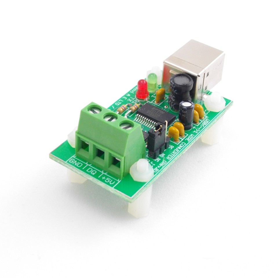 USB to 1-Wire interface card with FT232RL & DS2480B chipset + DS18S20 ...