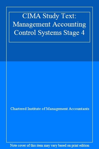 CIMA Study Text By Chartered Institute of Management Accountants | eBay
