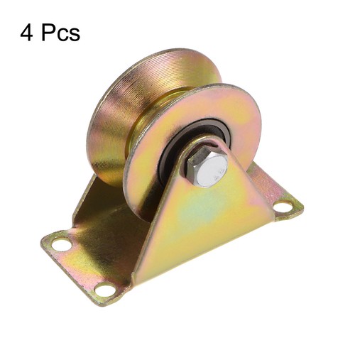 4pcs V Groove Caster 2.22" V-Shaped Sliding Gate Wheel for Inverted ...