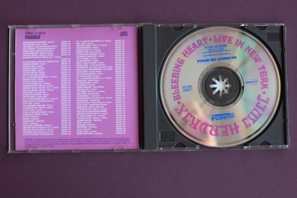 Jimi Hendrix ‎Live NYC 1968 Feat Jim Morrison – Bleeding Heart 1994 CD ...