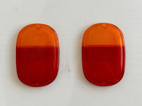 VW Volkswagen Pair Tail Light Lens Set (Red/Amber) Left & Right T2 Bus ...
