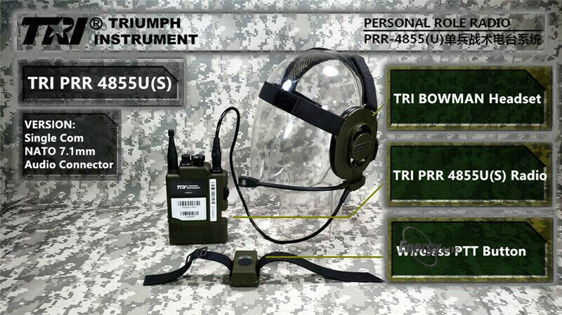 IN US!TRI PRR H4855U(S) Dual Com NATO Connector Tactical PRC343 152 148 ...