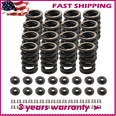 For Chevrolet SBC 327 350 400 Valve Springs Kit 550" w/ Steel Retainers ...