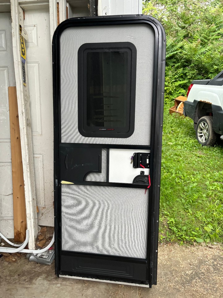 Trailer Door, 28"X72". W/Screen Door, With Frame, W/Locks & Keys, As ...