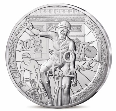 🎨 FRANCE 10 € EURO SILVER Tour de France Paris Champs Elysées Cycling ...