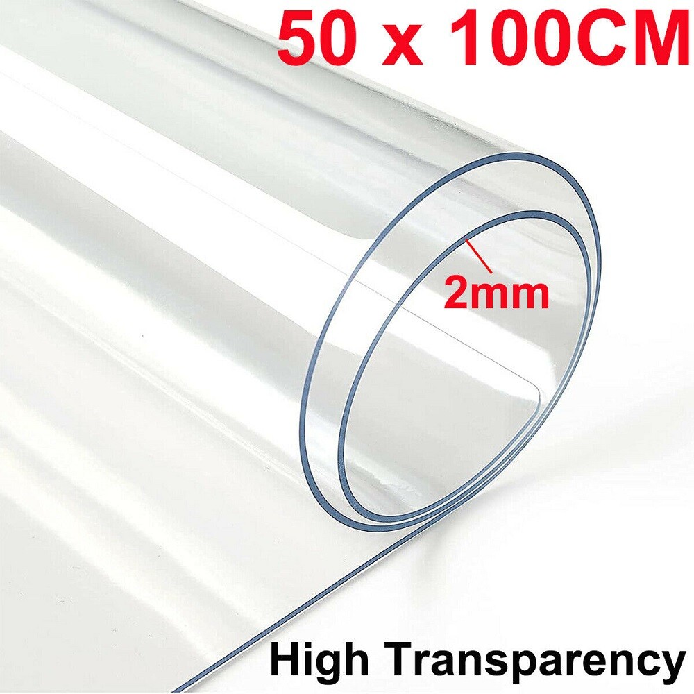 Clear PVC Table Cover Thick Tablecloth Protector Transparent Waterproof ...