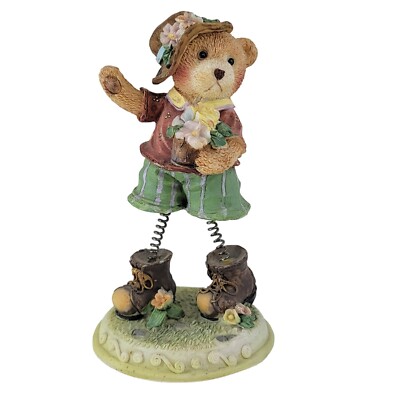 Home Office Desk Decor Gift Bear Flowers Springy Legs 6" | eBay