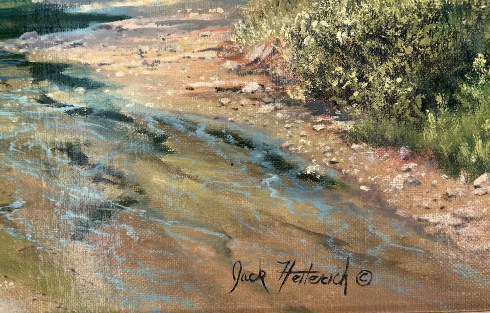 Jack Hetterich " Just a Trickle" Stunning Oil on Canvas | eBay