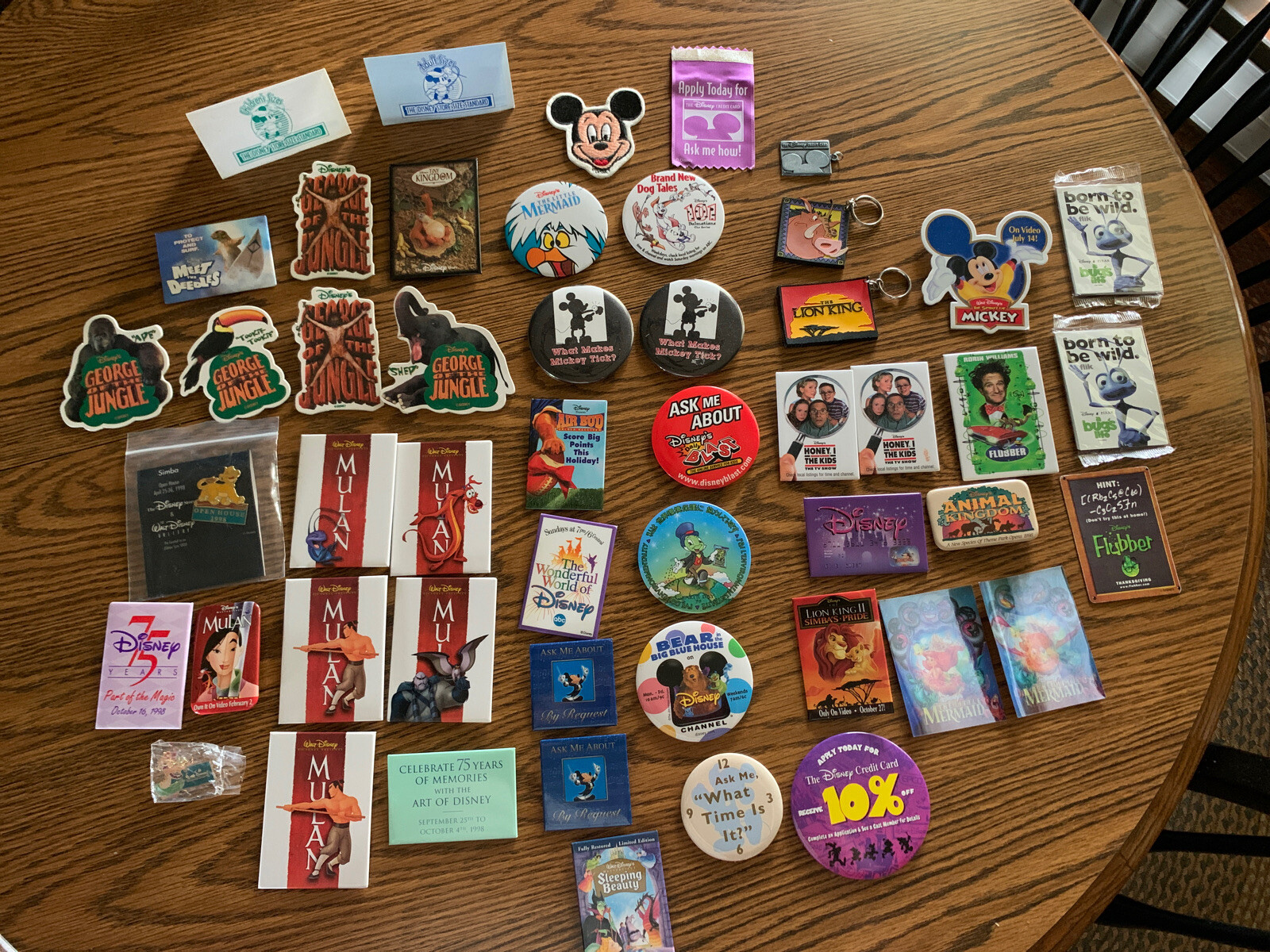 Lot of 50 Disney Store Cast Member Exclusive Pins Buttons Key Chains ...