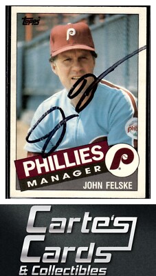 John Felske 1985 Topps Traded #33T Phillies TTM/IP Signed Autographed ...