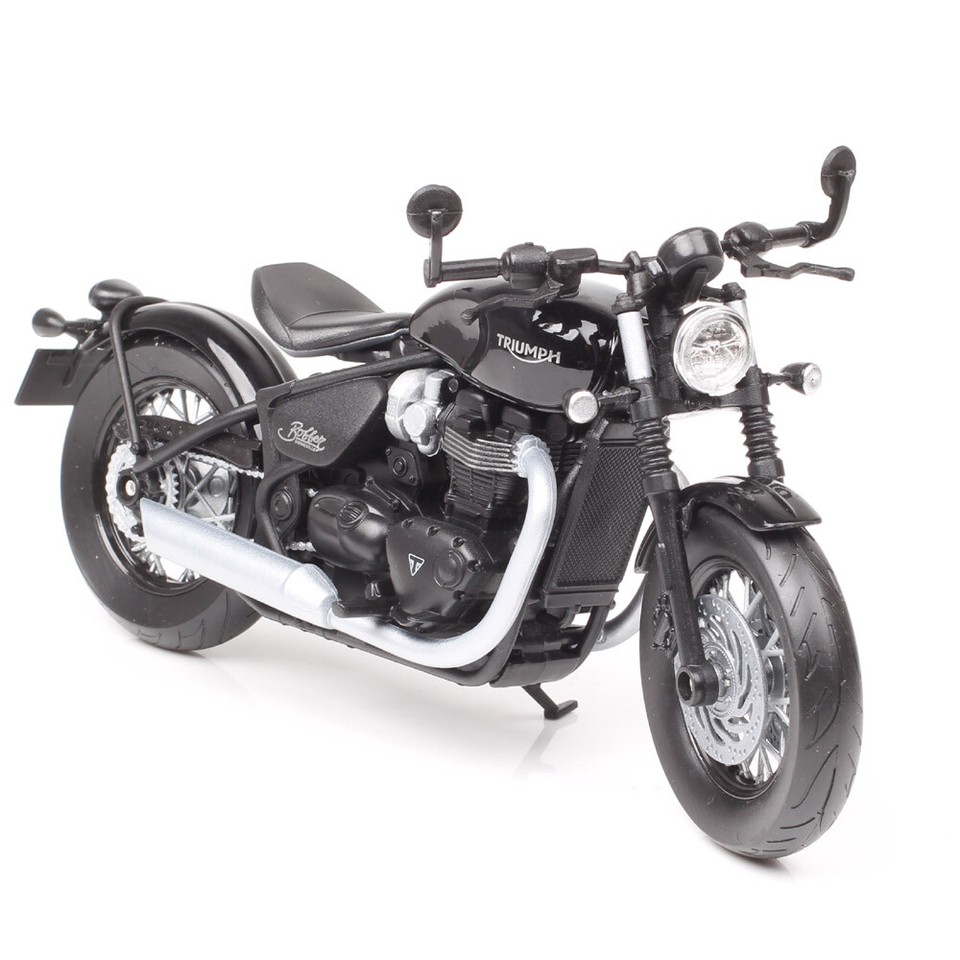 Welly 1/12 Scale Triumph Bonneville Bobber Motorcycle Model Diecast Toy ...